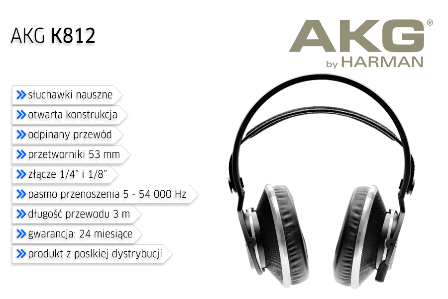 AKG K812Pro czarne - Słuchawki przewodowe - Sklep internetowy - al.to